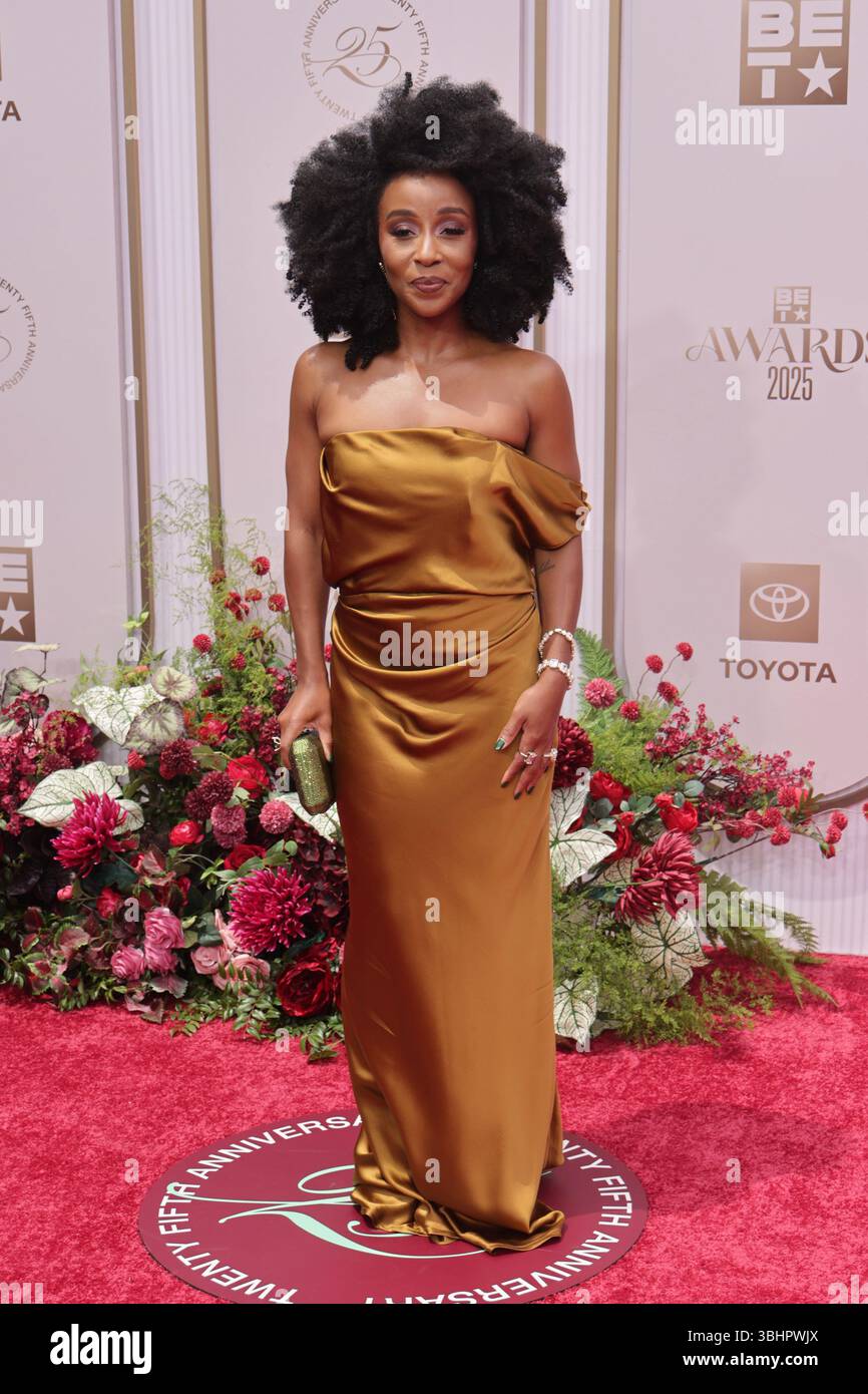Briana Price attends the 2025 BET Awards at Peacock Theater Stock Photo ...