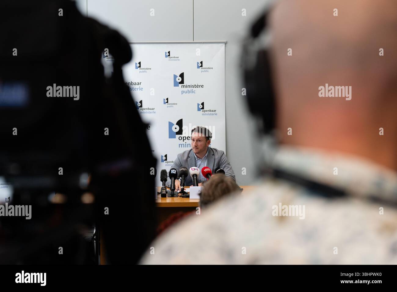 Brussels' King's Prosecutor Julien Moinil pictured during a press ...