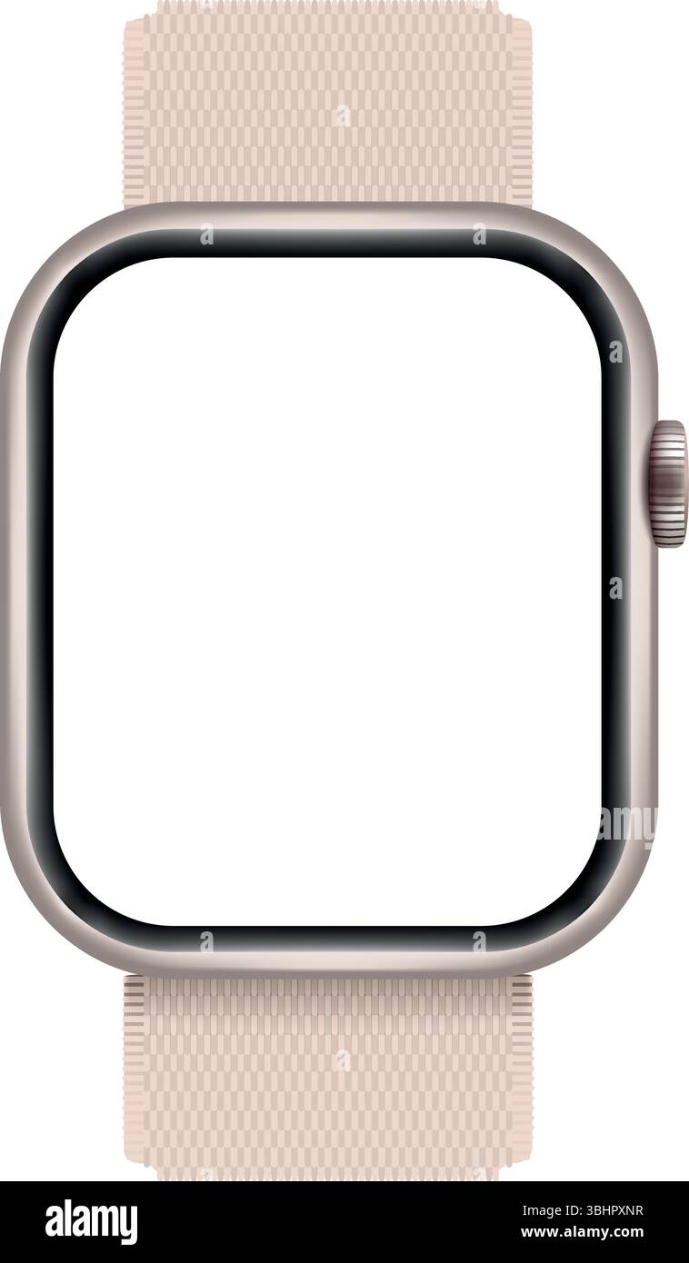Electronic Smart Watch with blank screen on a transparent background ...