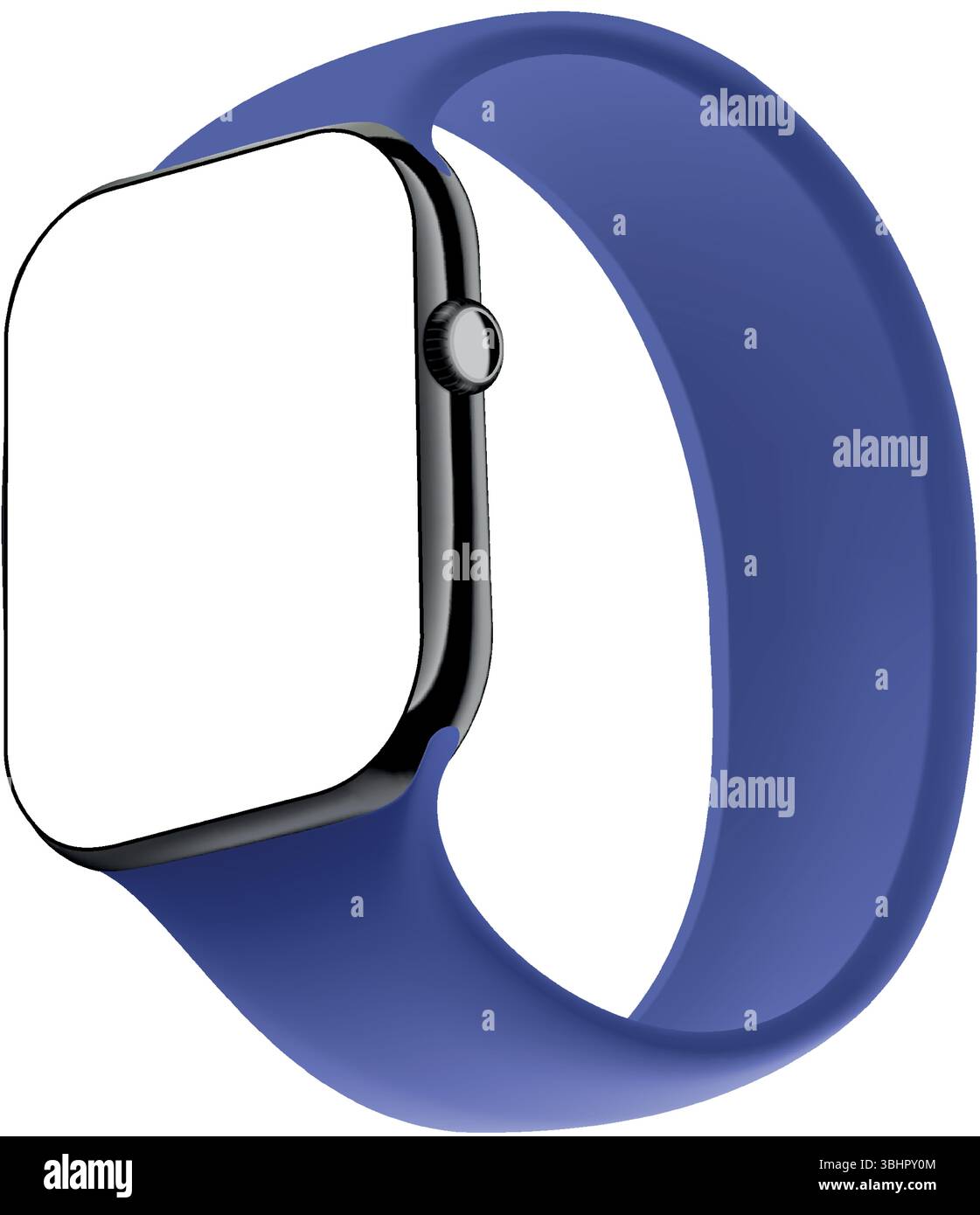 Electronic Smart Watch with blank screen on a transparent background ...