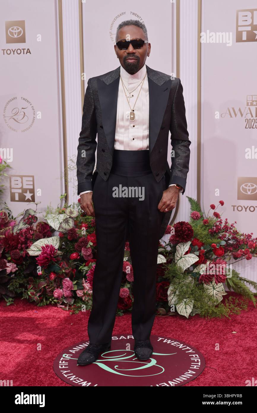 Louis Carr attends the 2025 BET Awards at Peacock Theater Stock Photo ...