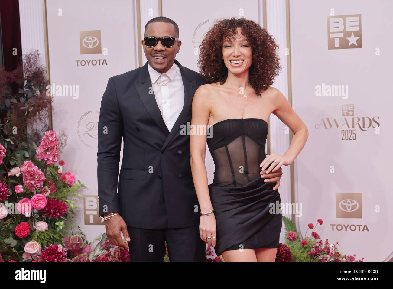 Duane Martin and Ashley Marie Jones attend the 2025 BET Awards at ...