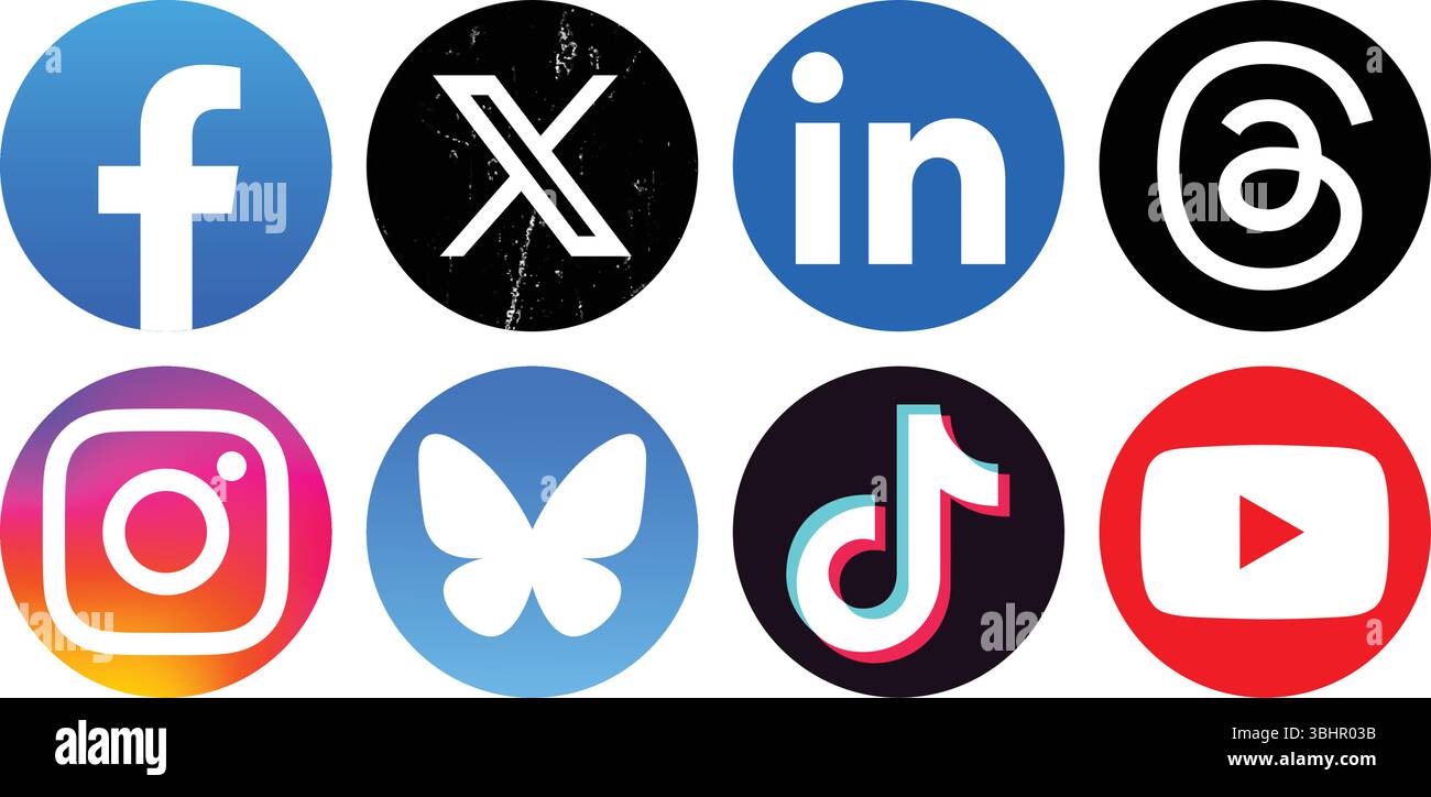 Collage social media engagement Stock Vector Images - Alamy