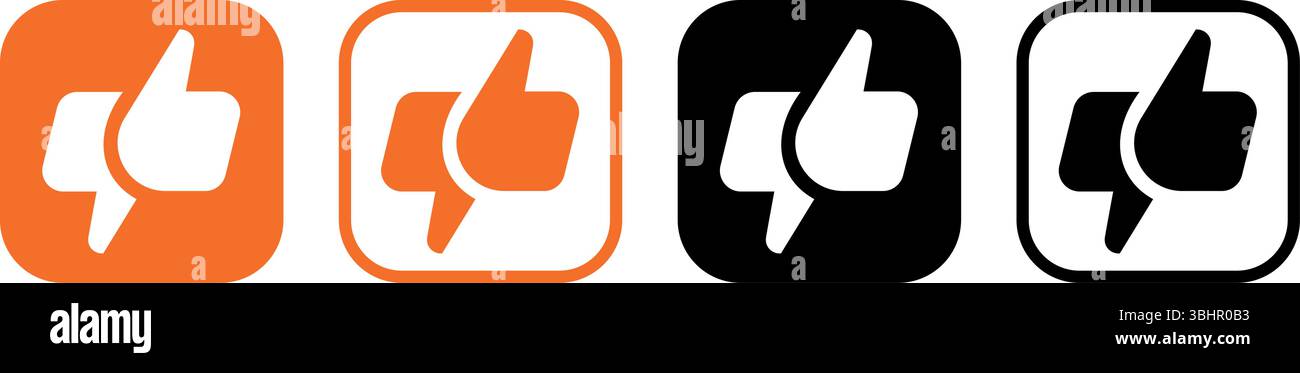 Set of different Clapper mobile app icons, on a transparent background ...