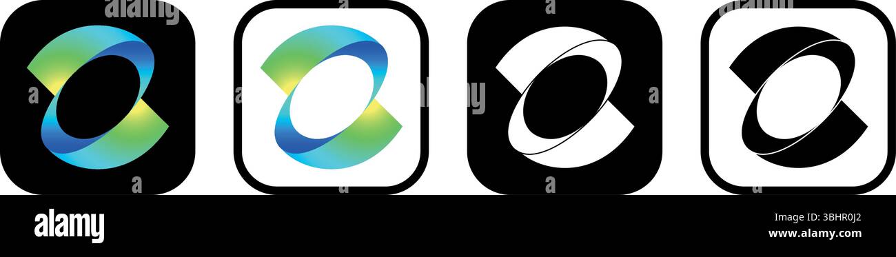 Set of different Kling AI mobile app icons, isolated on a transparent ...