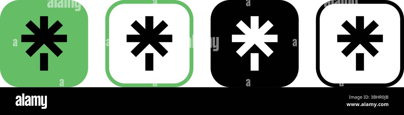 Set of different Linktree mobile app icons, on a transparent background ...