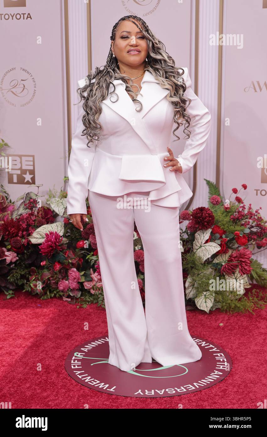 Cheryl 'Salt' James attends the 2025 BET Awards at Peacock Theater ...