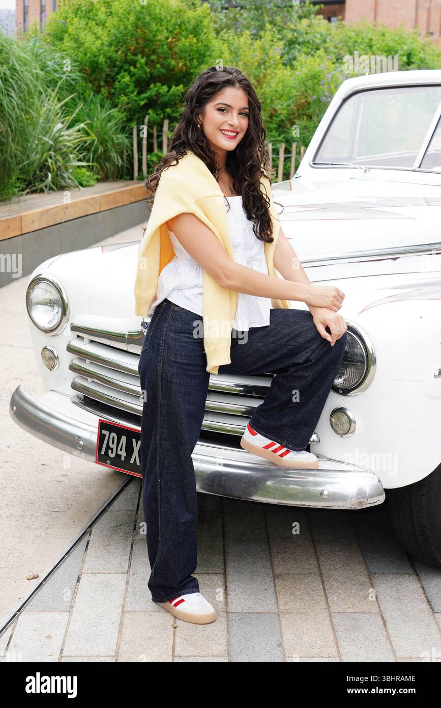 Stephanie Costi, who plays Sandy, during a photocall for a new production of Grease, at ...