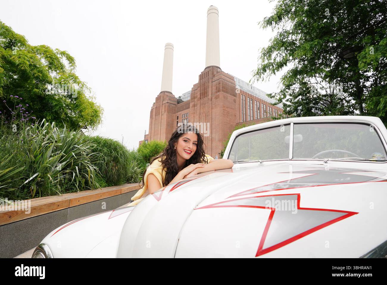 Stephanie Costi, who plays Sandy, during a photocall for a new production of Grease, at ...
