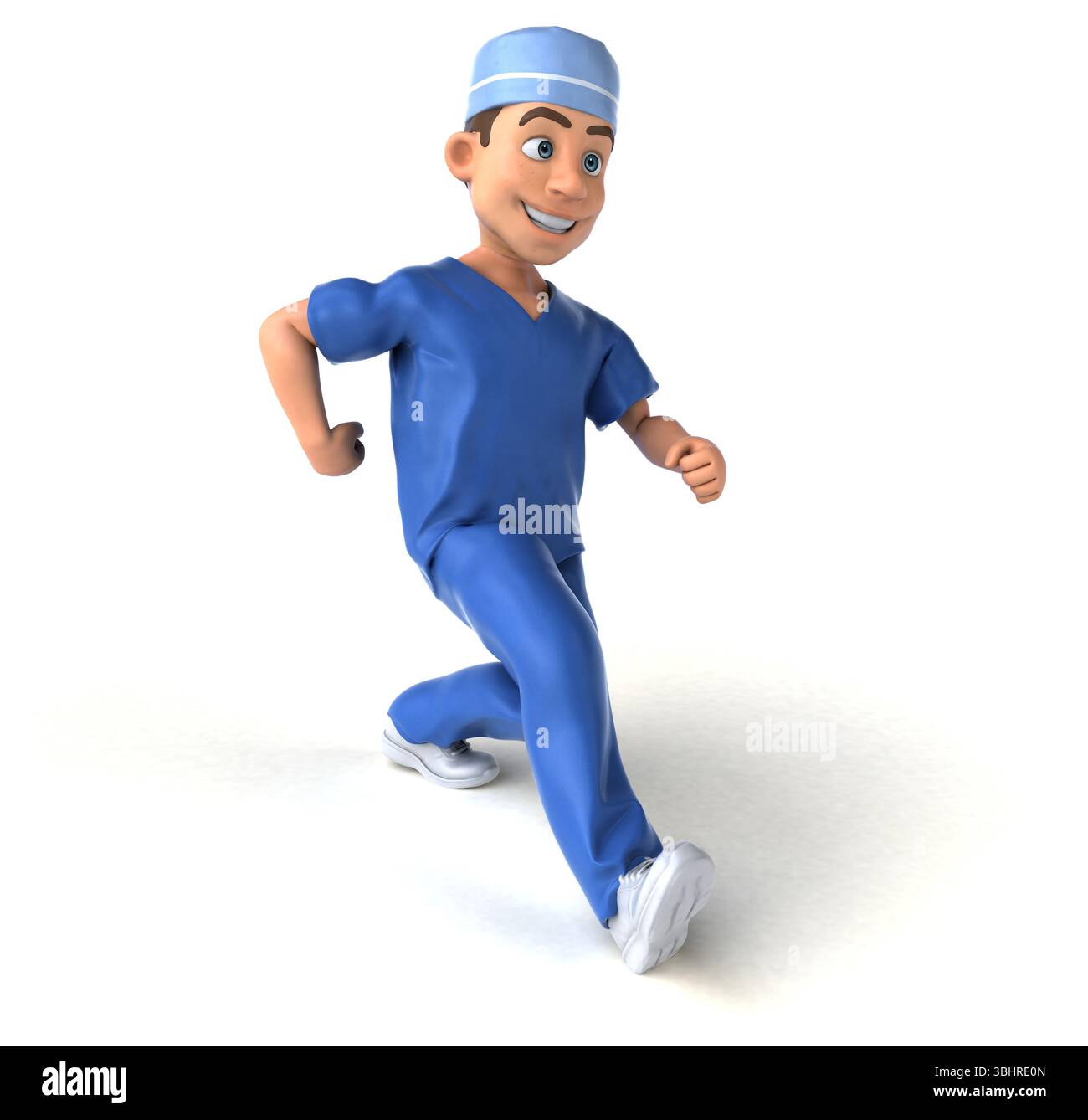 Whimsical 3D Cartoon Scrubs illustration Stock Photo - Alamy