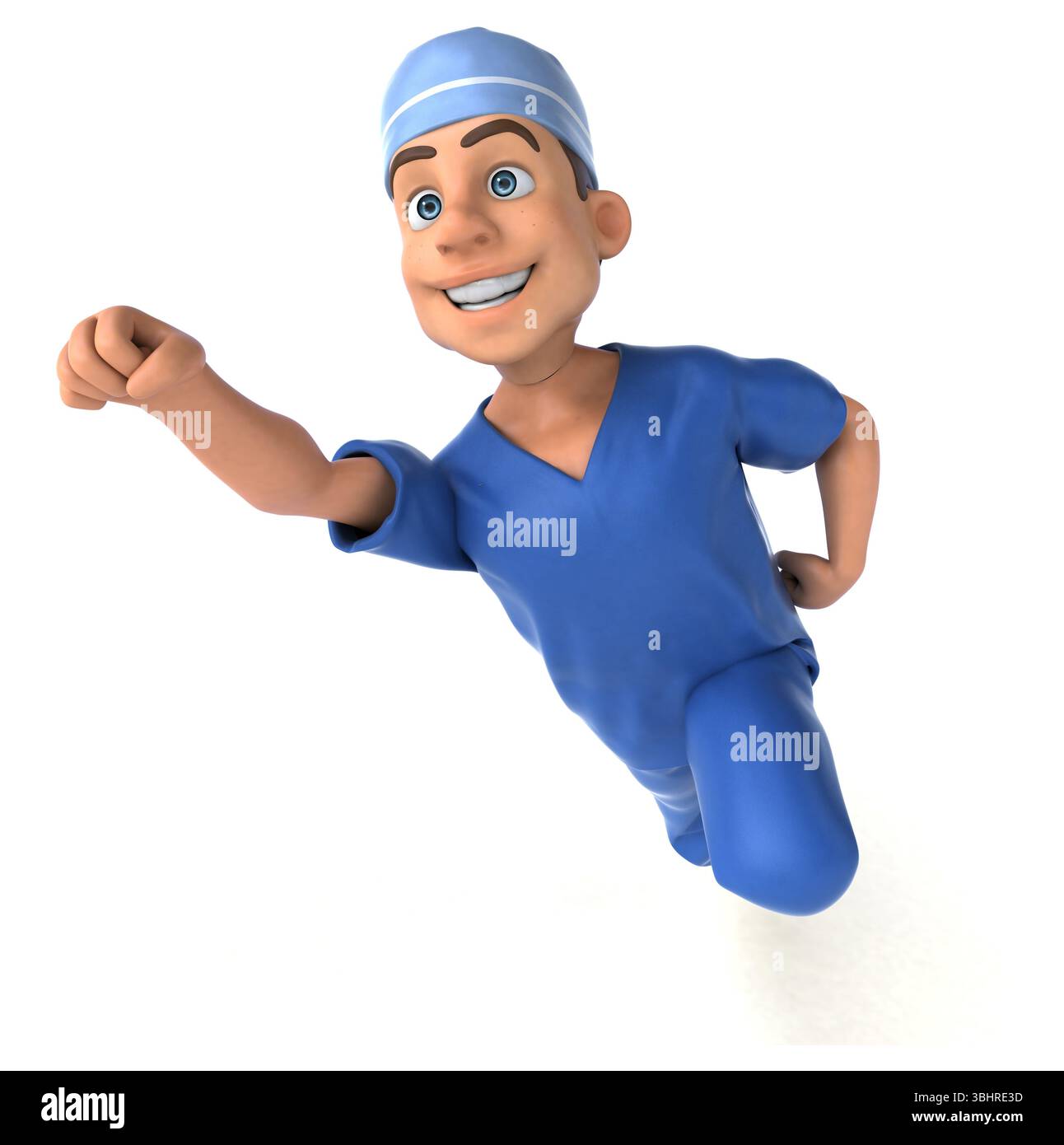 Whimsical 3D Cartoon Scrubs illustration Stock Photo - Alamy