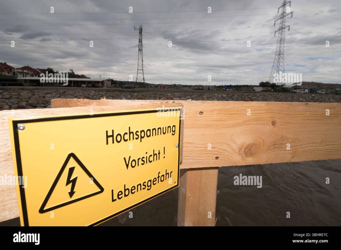 energy supply with a 380 kv power line and power pole energy supply ...