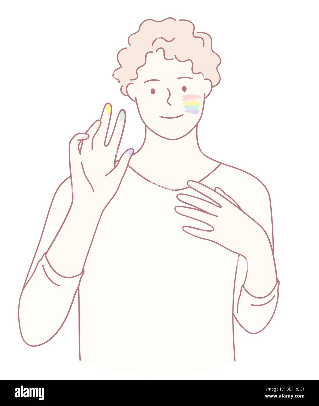 A colorful illustration depicts a person joyfully expressing pride and ...