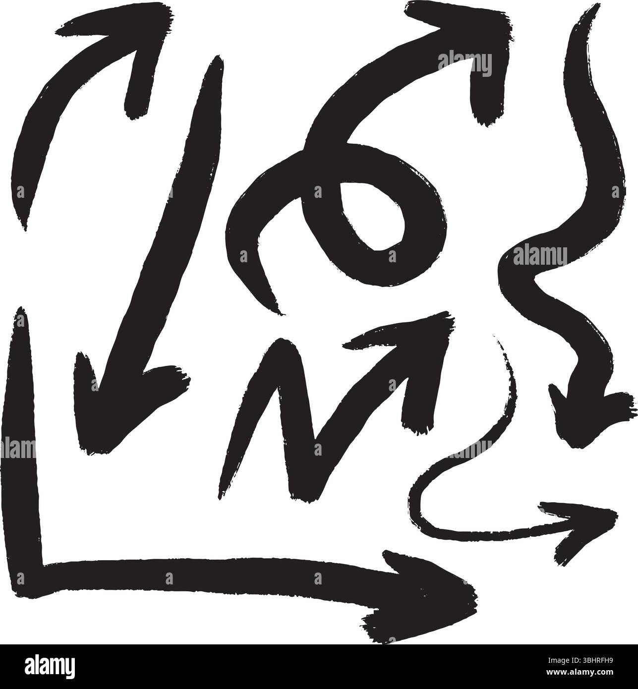 Rough handwriting icon set Stock Vector Images - Alamy