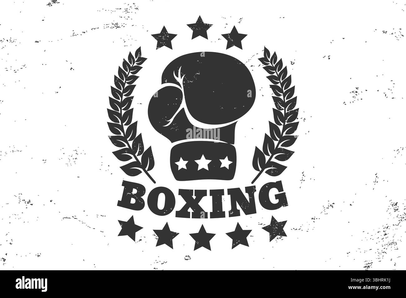 Vector vintage logo for a boxing with glove. Vintage logo for boxing ...