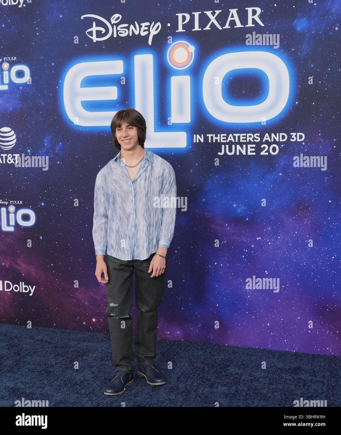 Los Angeles, USA. 10th June, 2025. Jake Getman arrives at the Disney Pixar's ELIO World Premiere ...