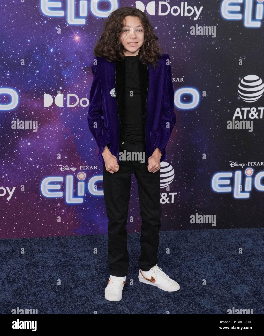 Los Angeles, USA. 10th June, 2025. Remy Edgerly arrives at the Disney Pixar's ELIO World ...