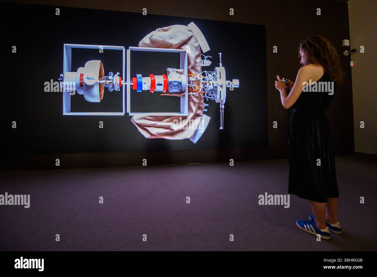 Milano, Italy. 11th June, 2025. Parallax, video installazione di Kevin ...