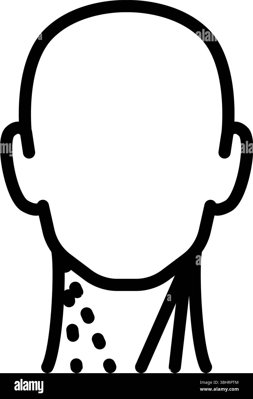 Neck kinesio tape outline icon. Elastic therapeutic tape. Muscles ...