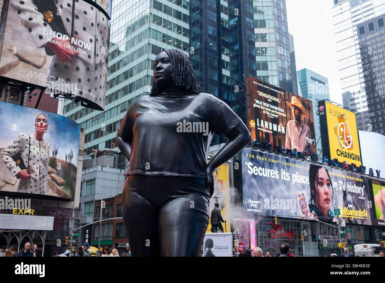 New York City, USA. 10th June, 2025. A 12-foot young black woman's ...