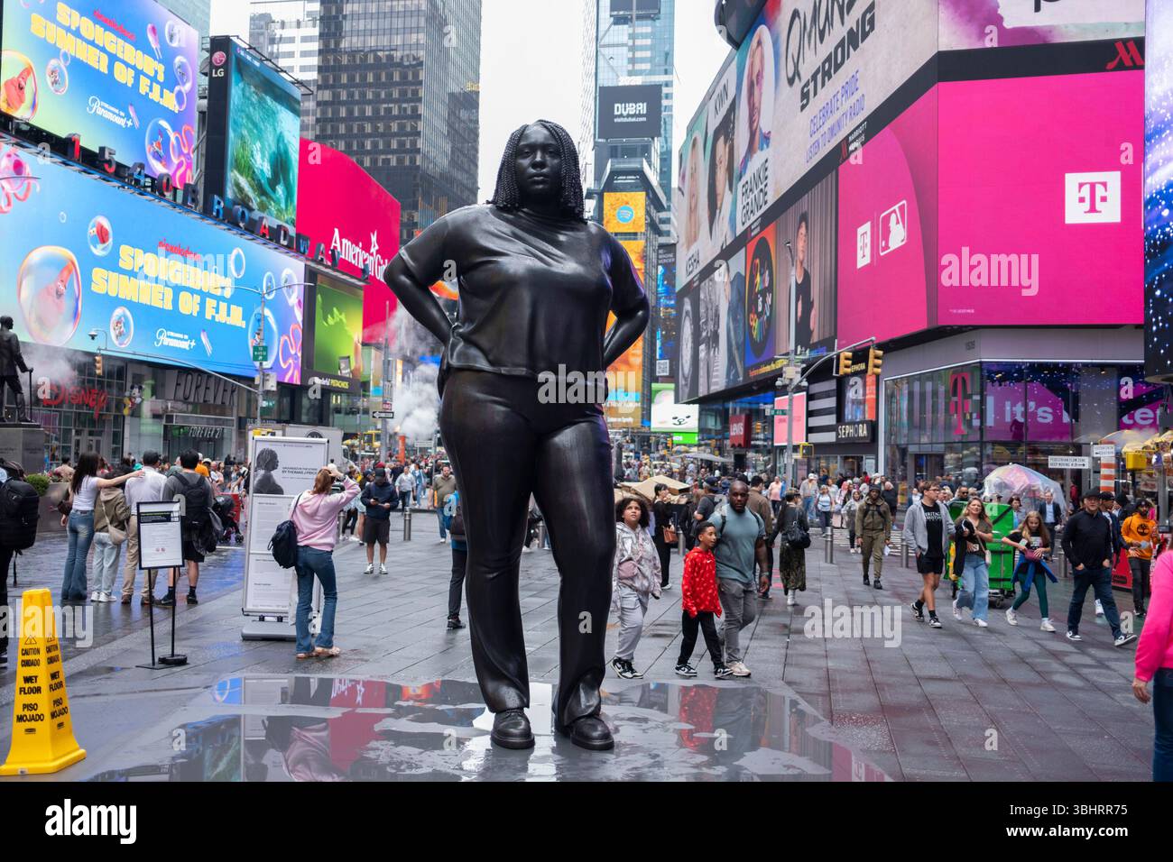 New York City, USA. 10th June, 2025. A 12-foot young black woman's ...