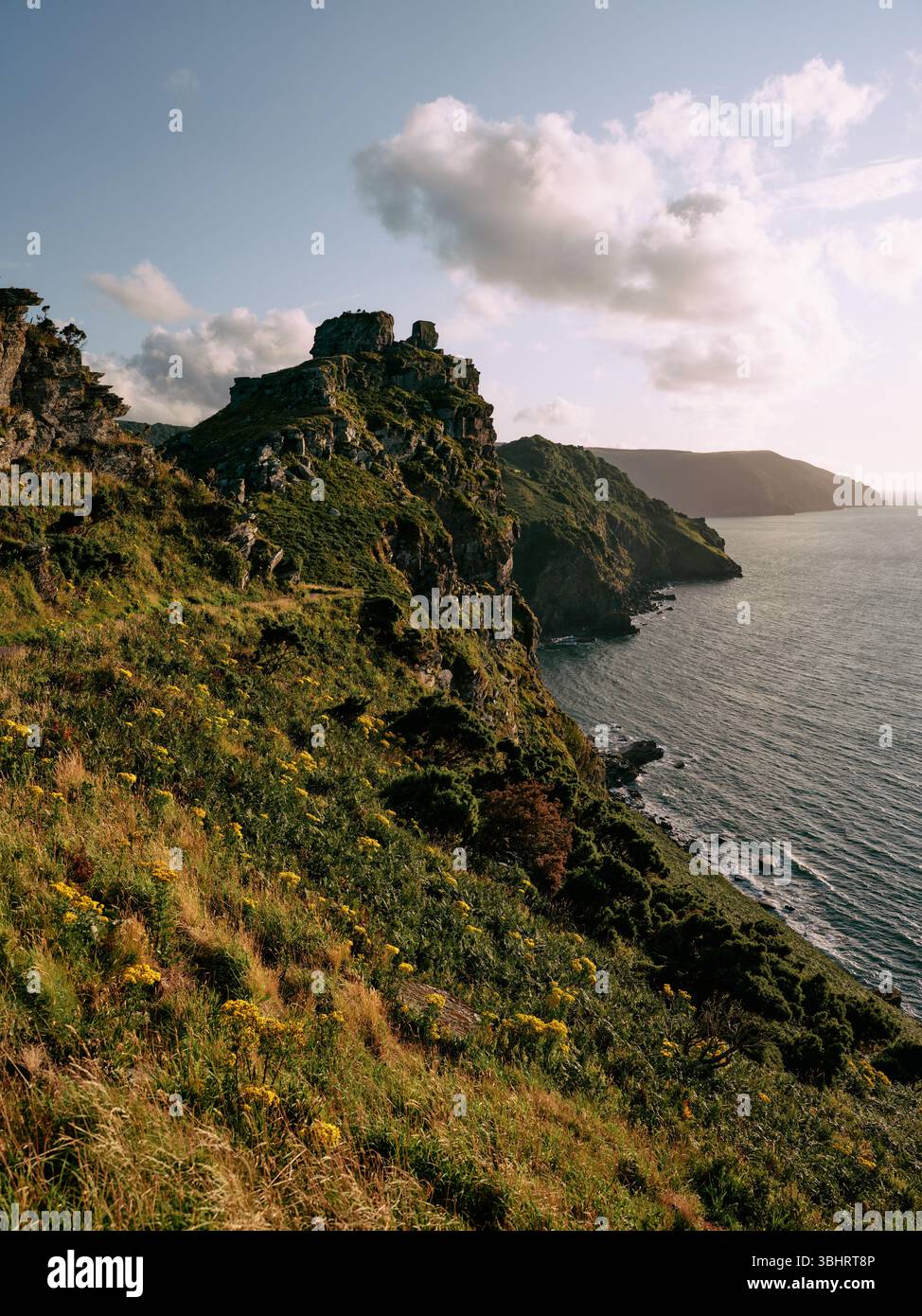 The ragged north Devon coastline of the Valley of the Rocks, Lynton ...