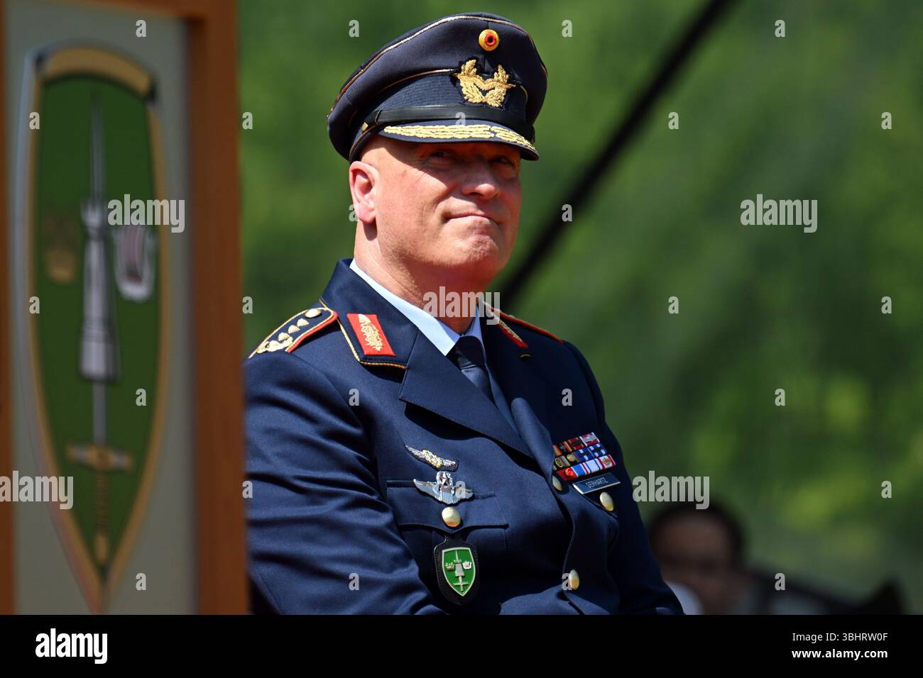 Brunssum, Netherlands. 11th June, 2025. General Ingo Gerhartz sits on ...