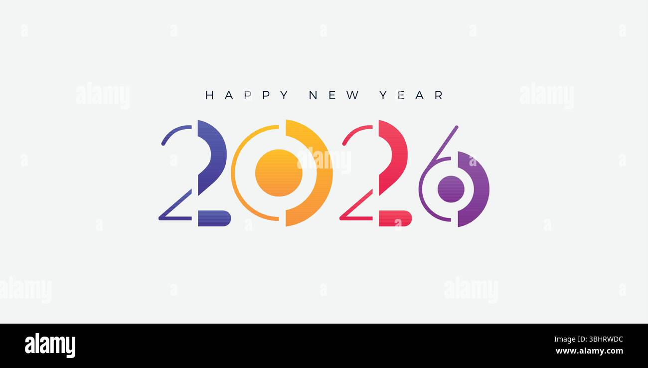 2026 number logo festive hi-res stock photography and images - Alamy