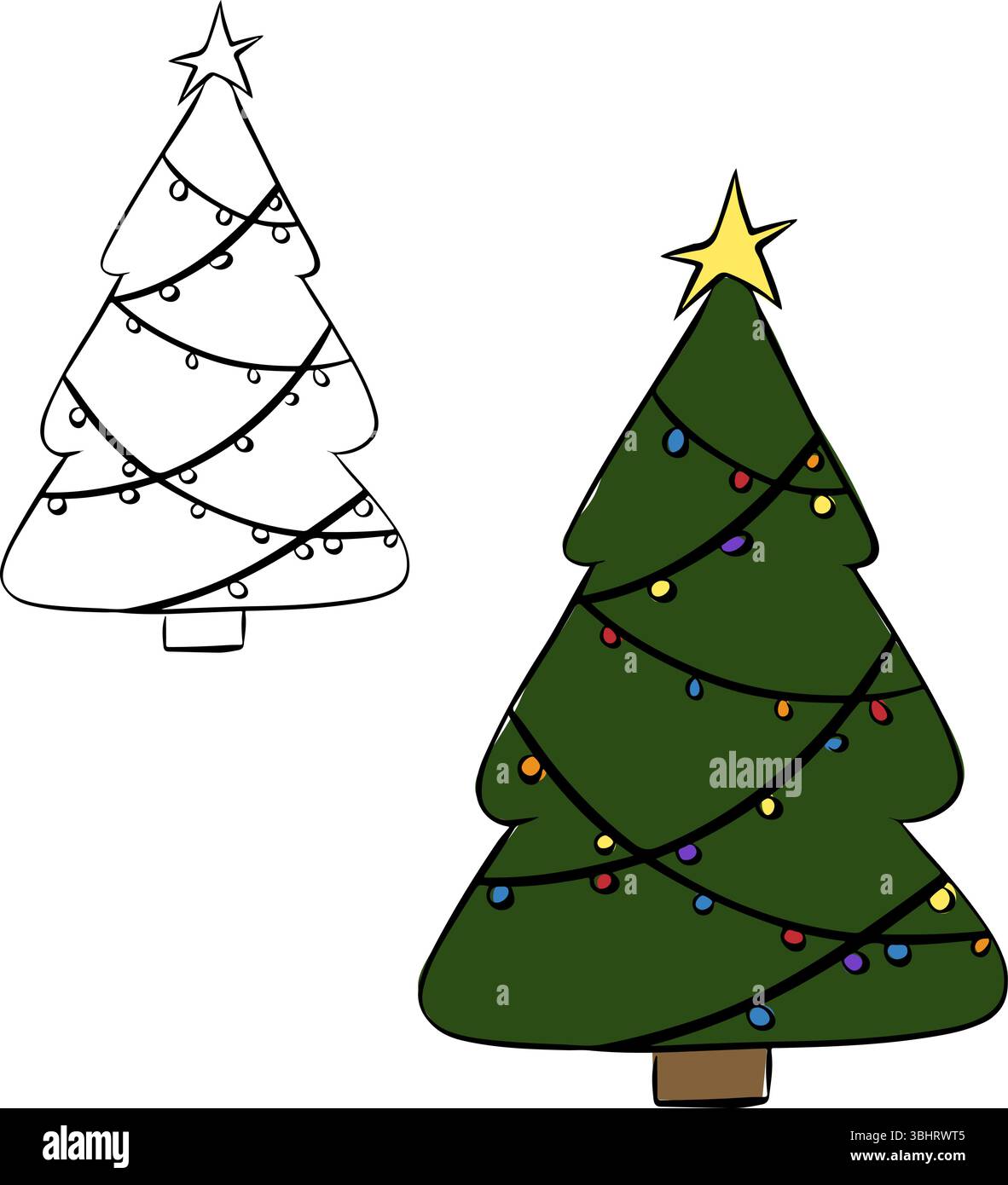 Tree sticker isolated on Cut Out Stock Images & Pictures - Alamy