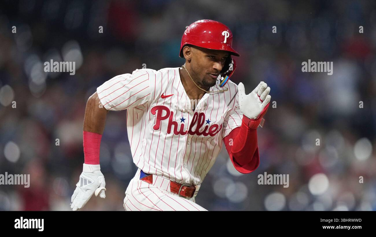 Philadelphia Phillies' Johan Rojas plays during a baseball game Tuesday ...
