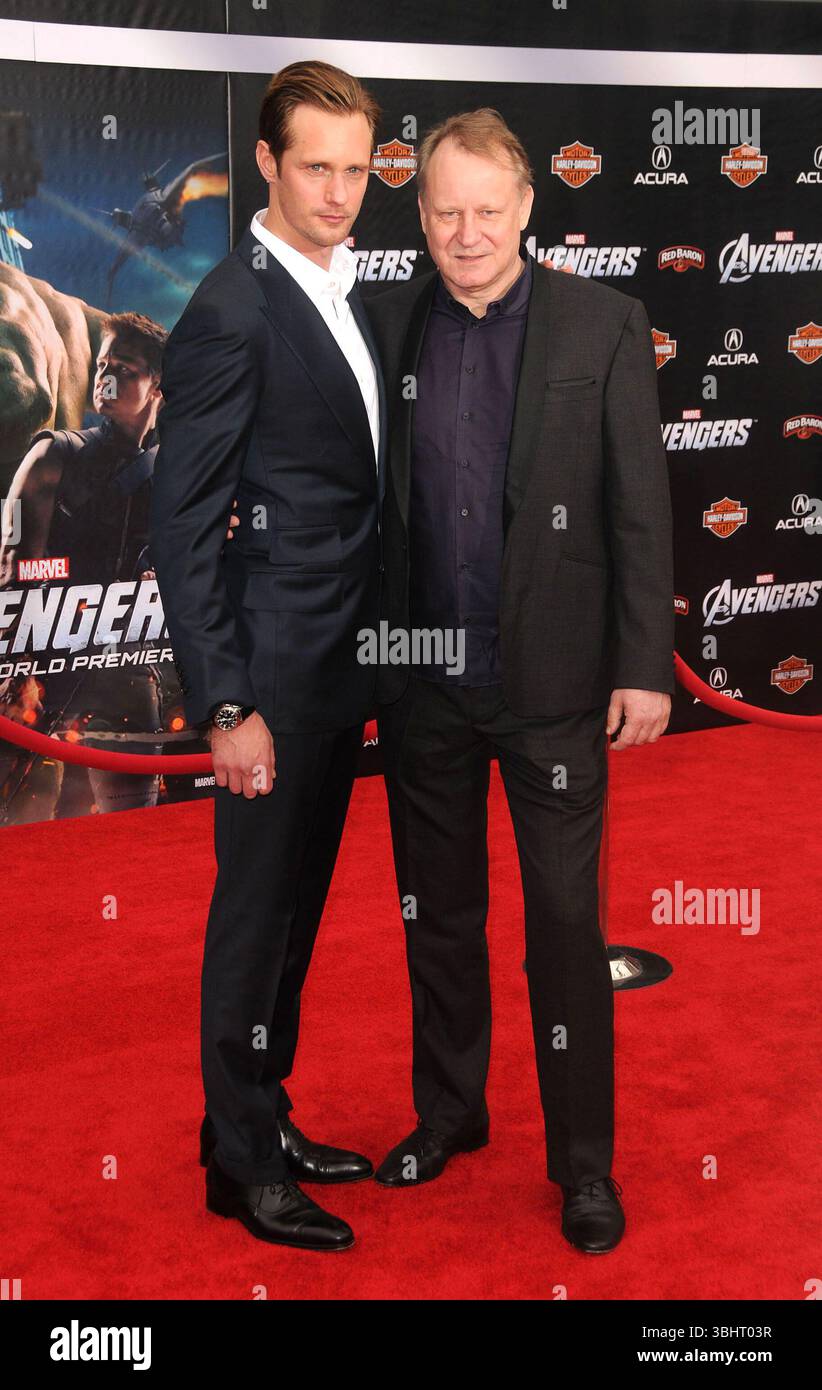 Alexander Skarsgard and father Stellan Skarsgard at the premiere of ...