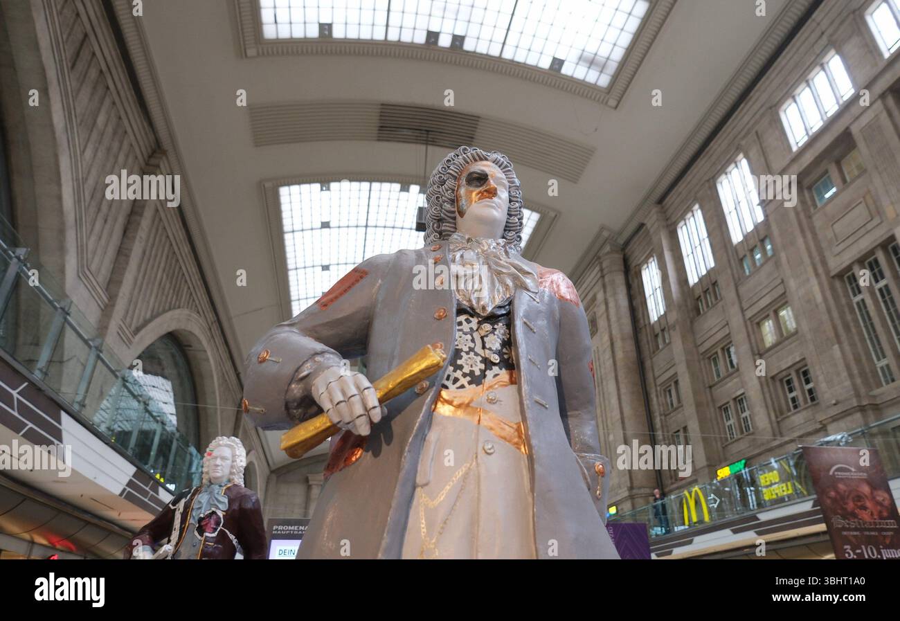 Leipzig, Germany. 11th June, 2025. Sculptures created by schoolchildren ...