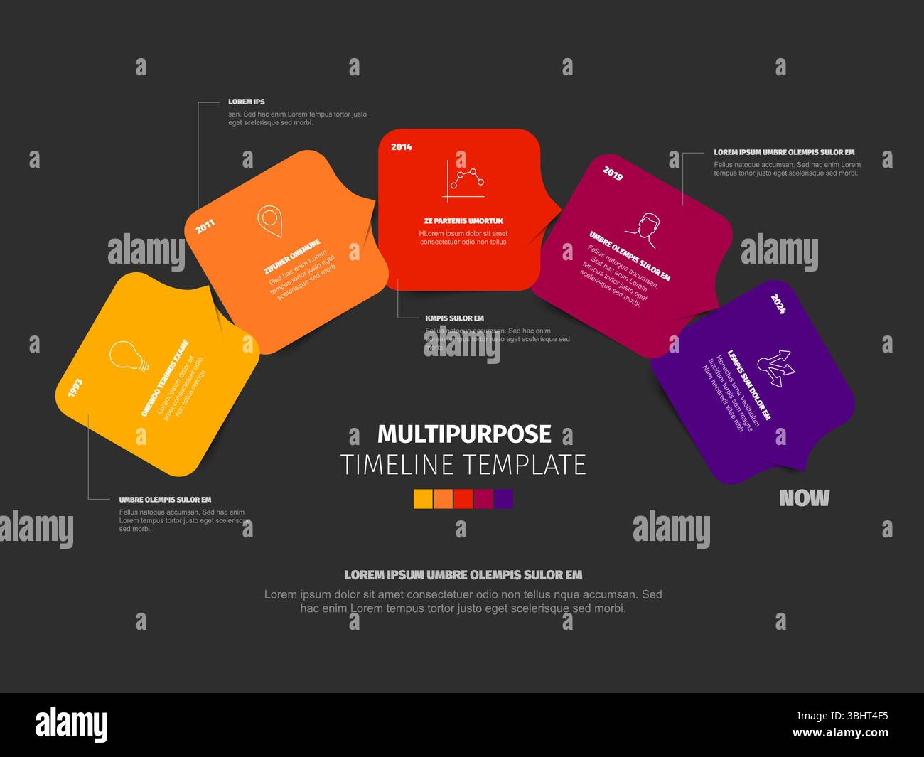Multipurpose business timeline template perfect for creating ...
