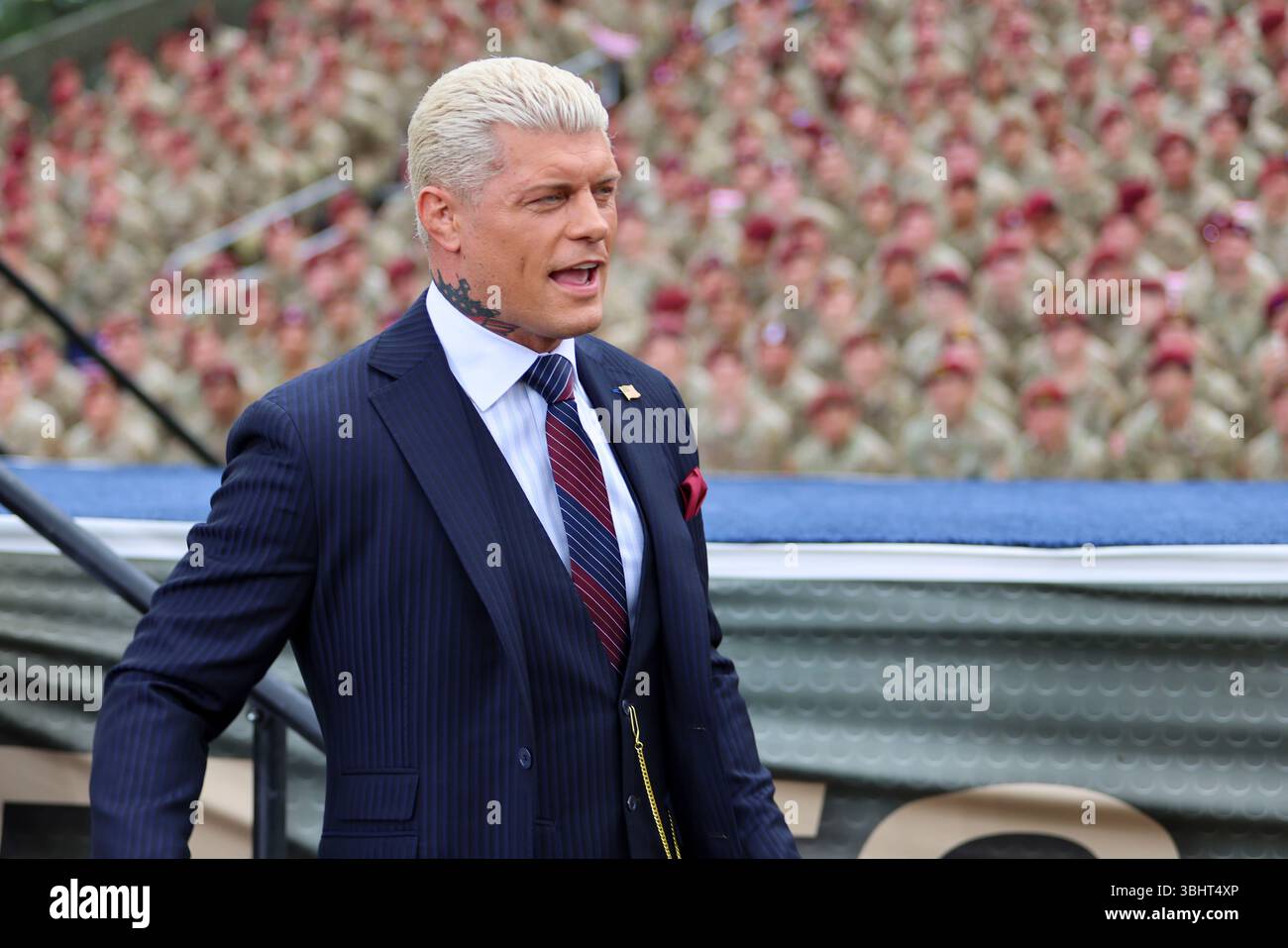 World Wrestling Entertainment (WWE) star Cody Rhodes attends the Army ...