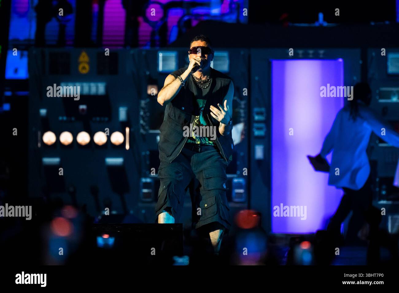 Naples, Italy. 10th June, 2025. Italian rapper Marracash, also known as ...