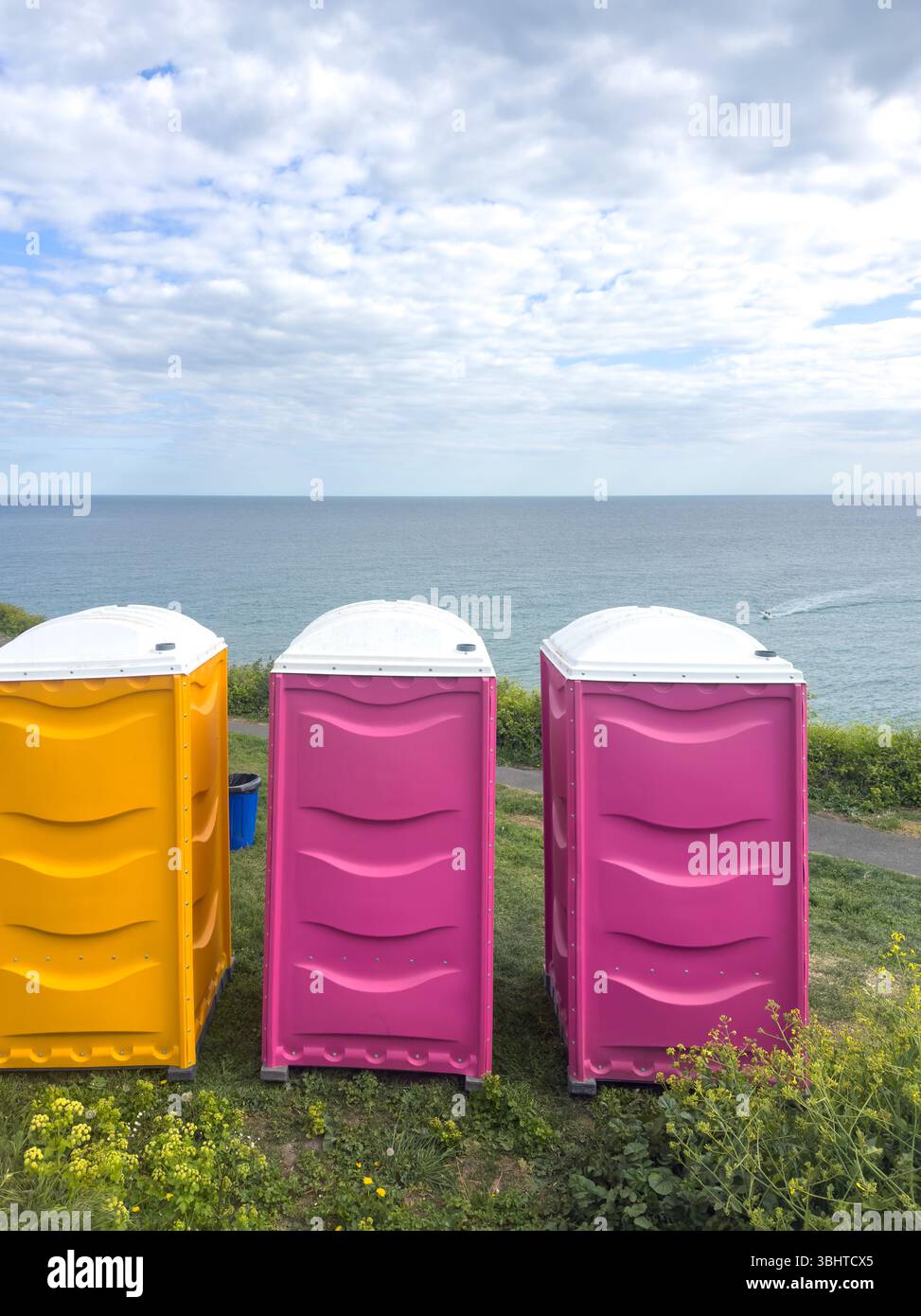 4 MAY 2025 - Isle of Wight, UK - Porta-loos or temporary festival ...