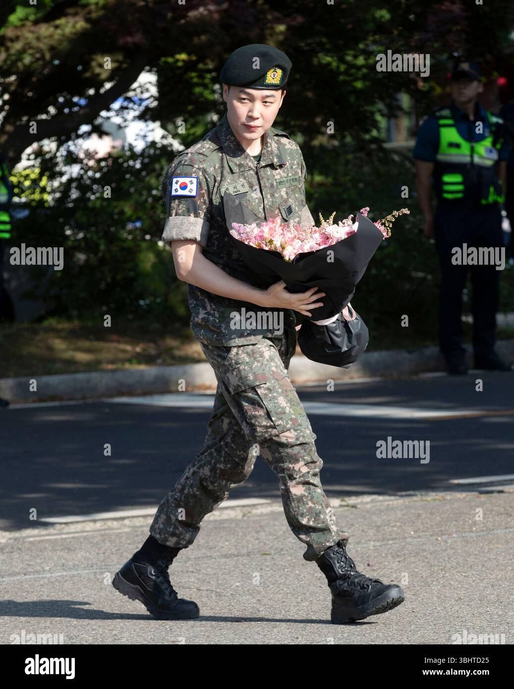 Chuncheon, South Korea. 11th June, 2025. BTS member Jimin, speaks with ...