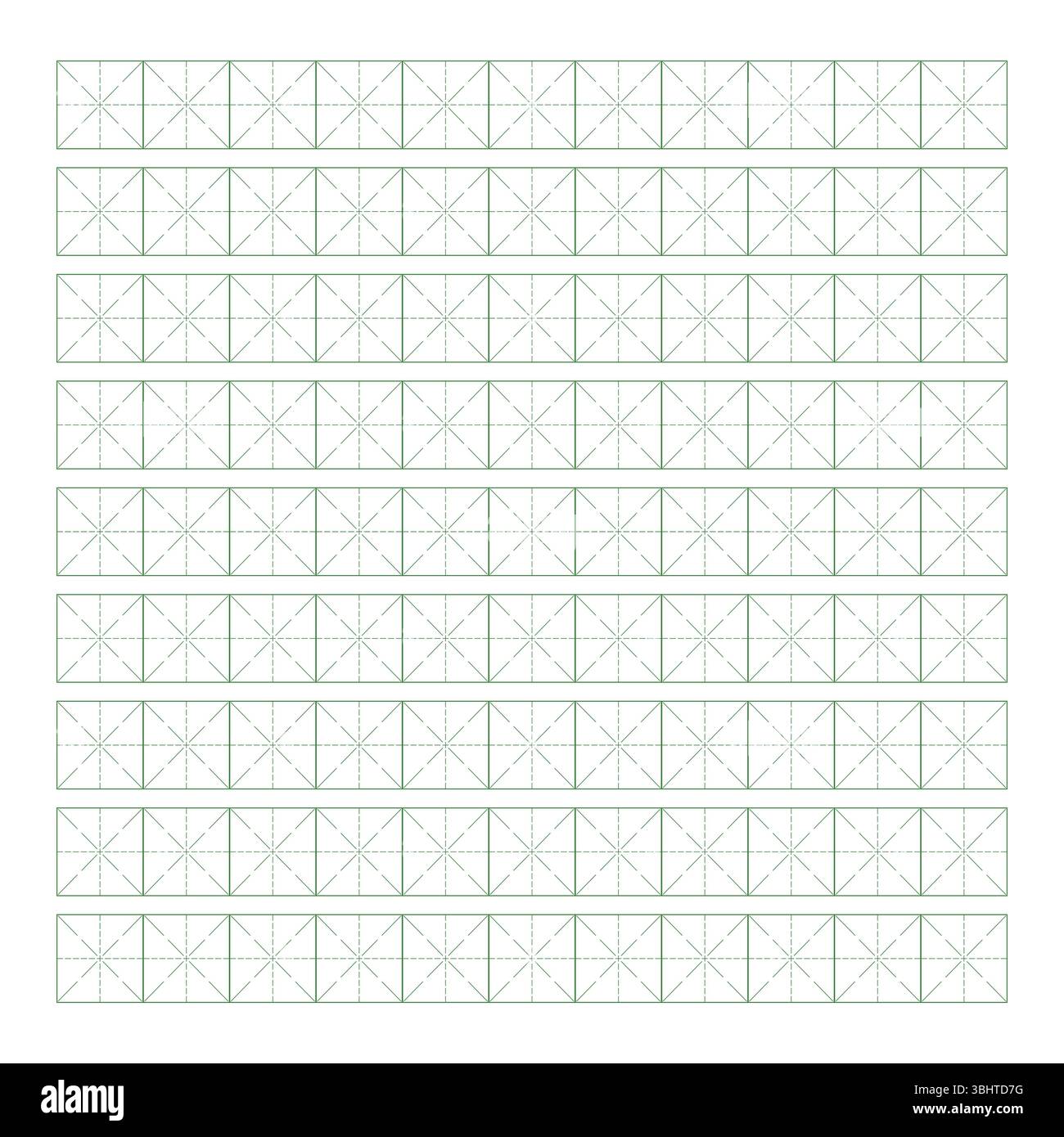Workbook for writing hieroglyphs. Lined paper for printing. Geometric ...