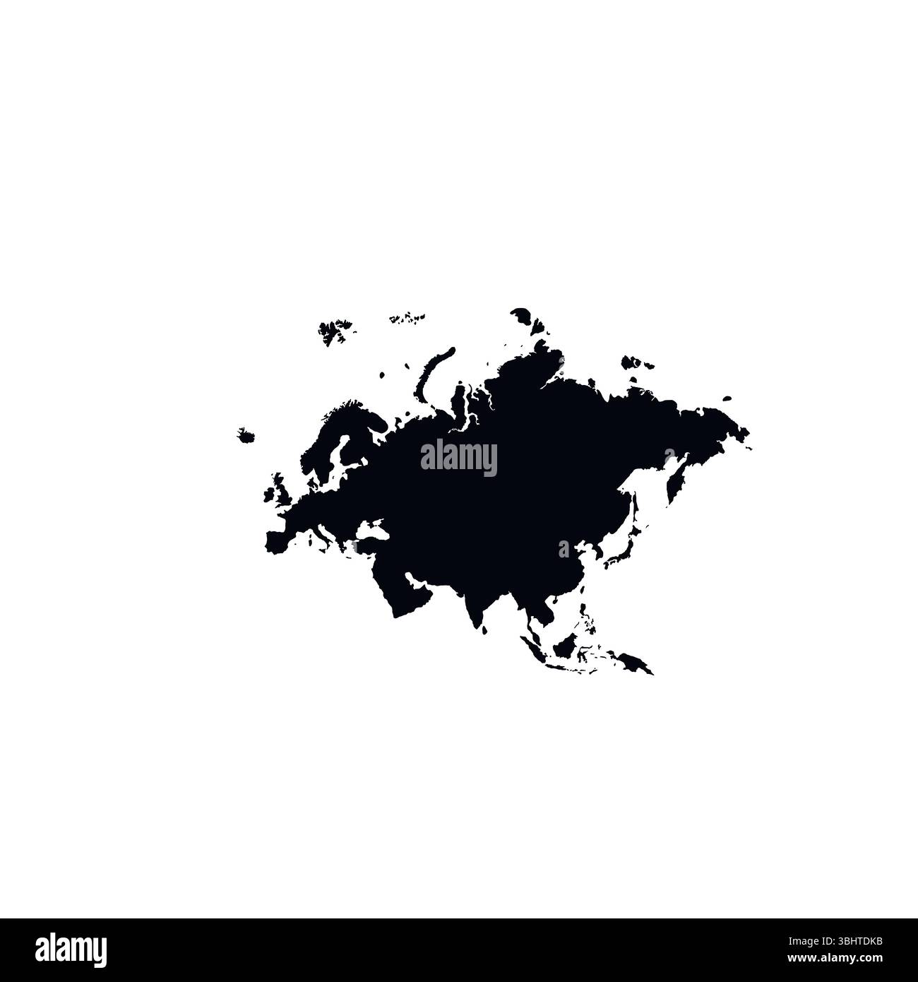 Map of Eurasia, sign silhouette. World Map Globe. Vector Illustration ...