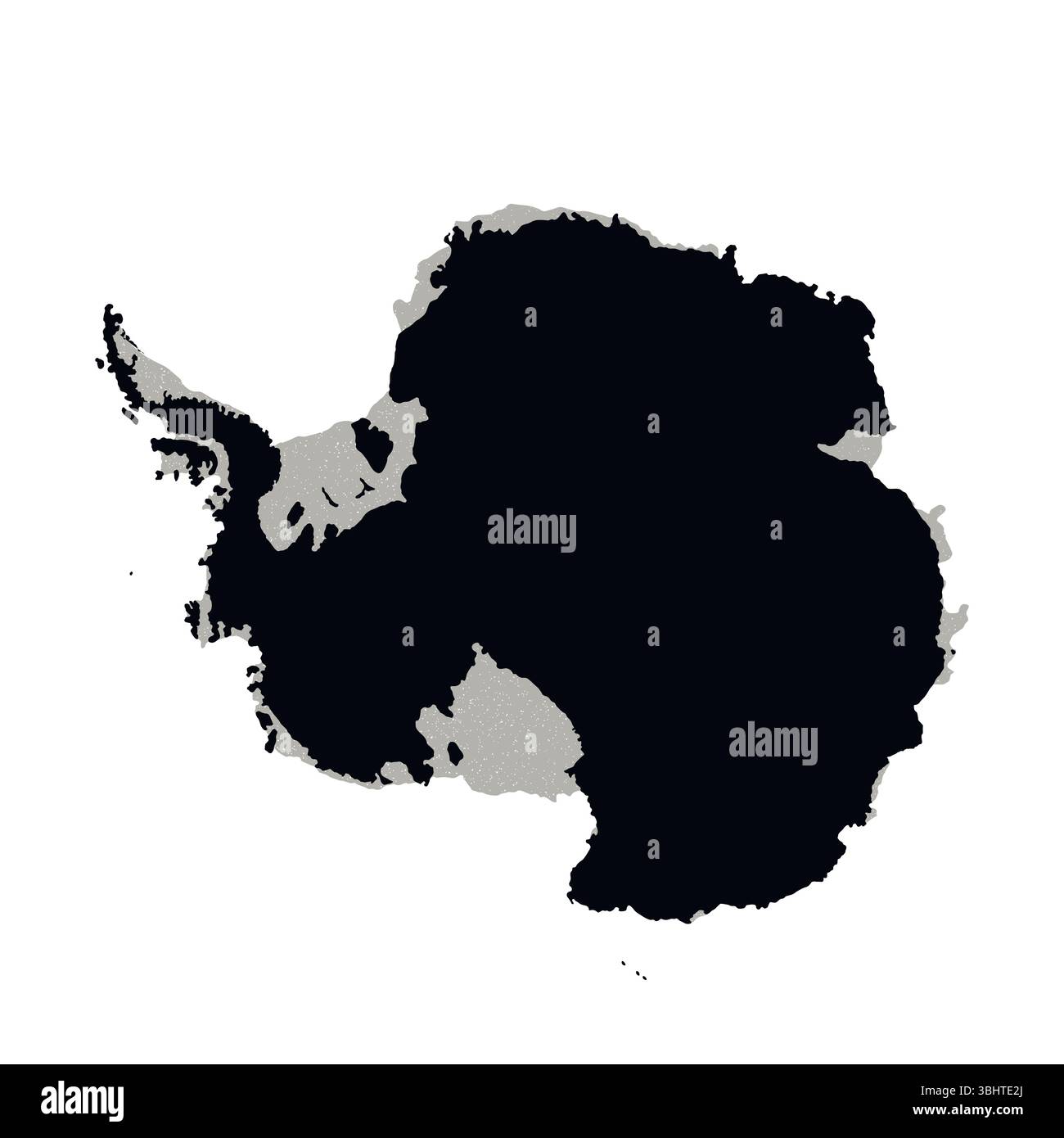 Map of Antarctica, sign silhouette. World Map Globe. Vector ...