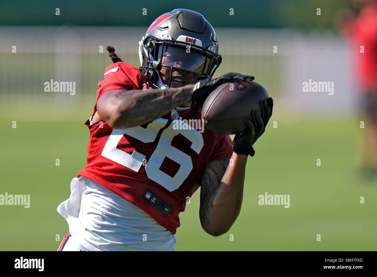 Tampa Bay Buccaneers safety Kaevon Merriweather (26) makes a catch ...