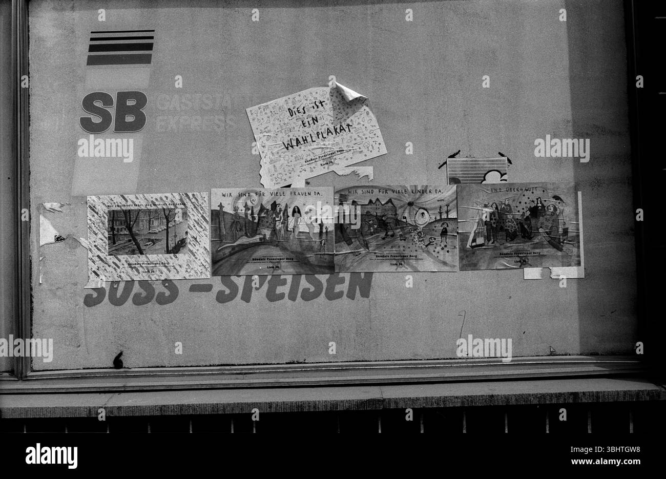 Berlin Wahl Deutschland, Berlin, 20.05.1992, Wahlwerbung, Plakate, Â ...