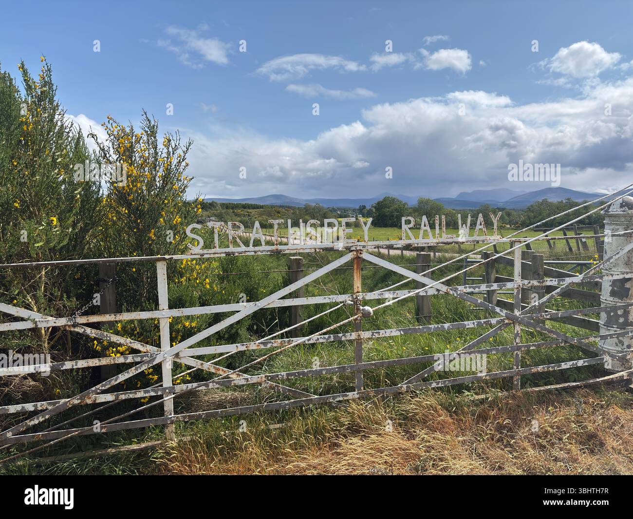 Scotland – June 7th 2025: A sturdy metal gate in the Highlands ...