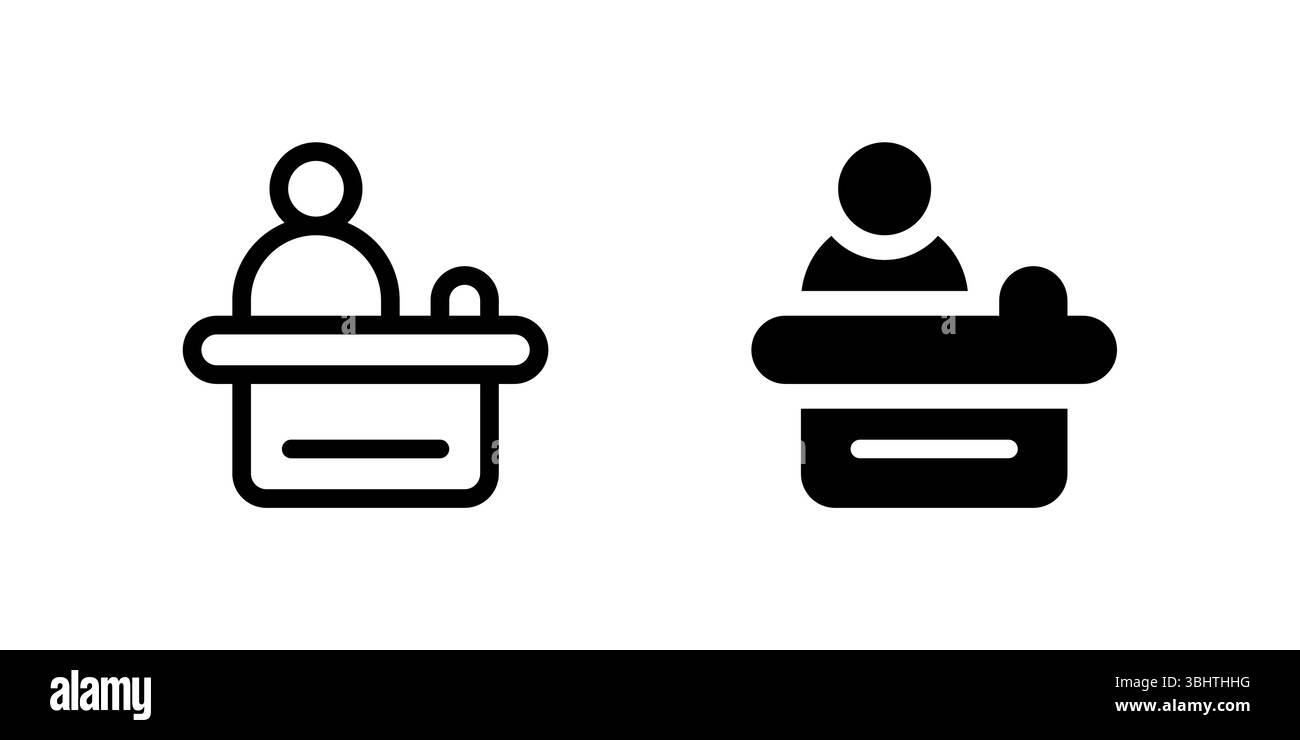 Reception desk hotels Stock Vector Images - Alamy