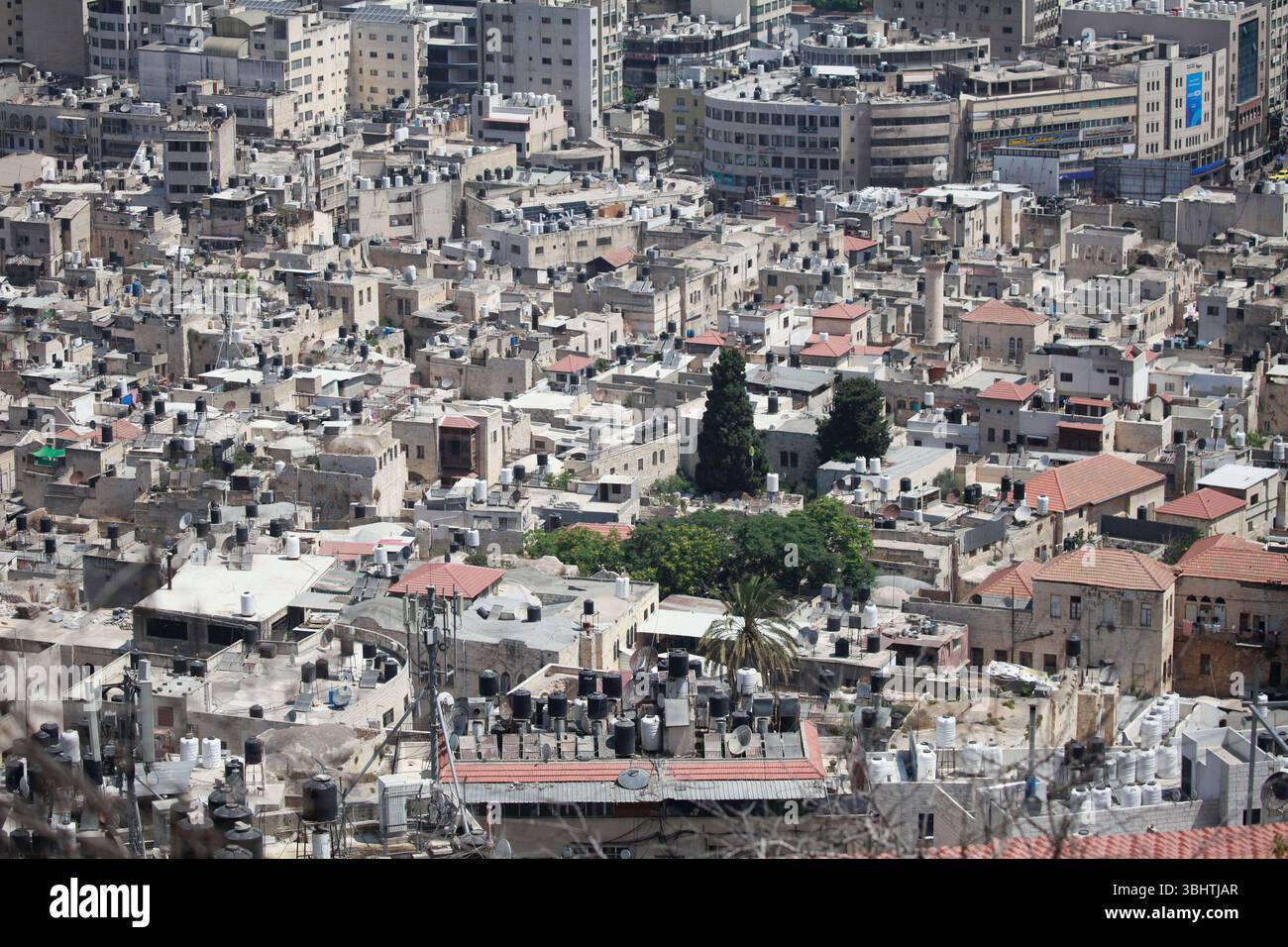 A view of the Old City of Nablus, West Bank, after a 48-hour Israeli ...