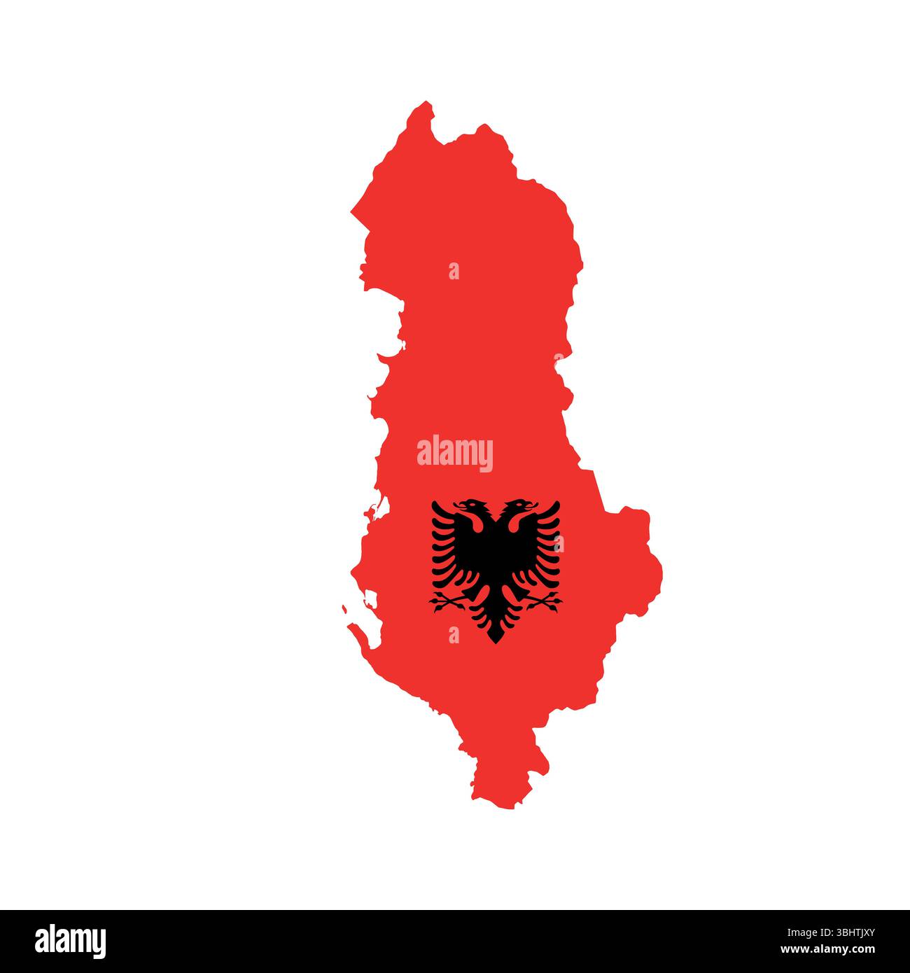 Map of Albania with flag, sign silhouette. World Map Globe. Albanian ...