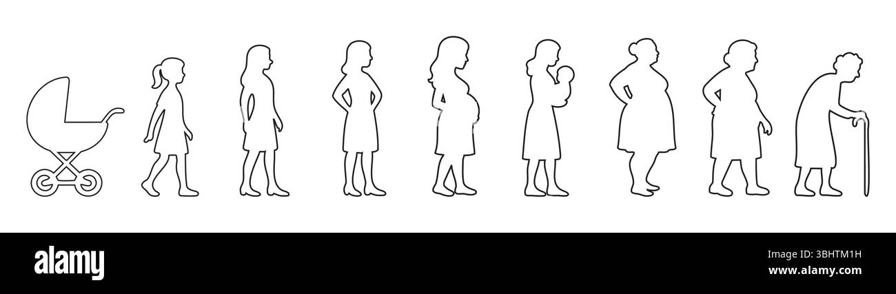 Life stages baby to adult hi-res stock photography and images - Alamy