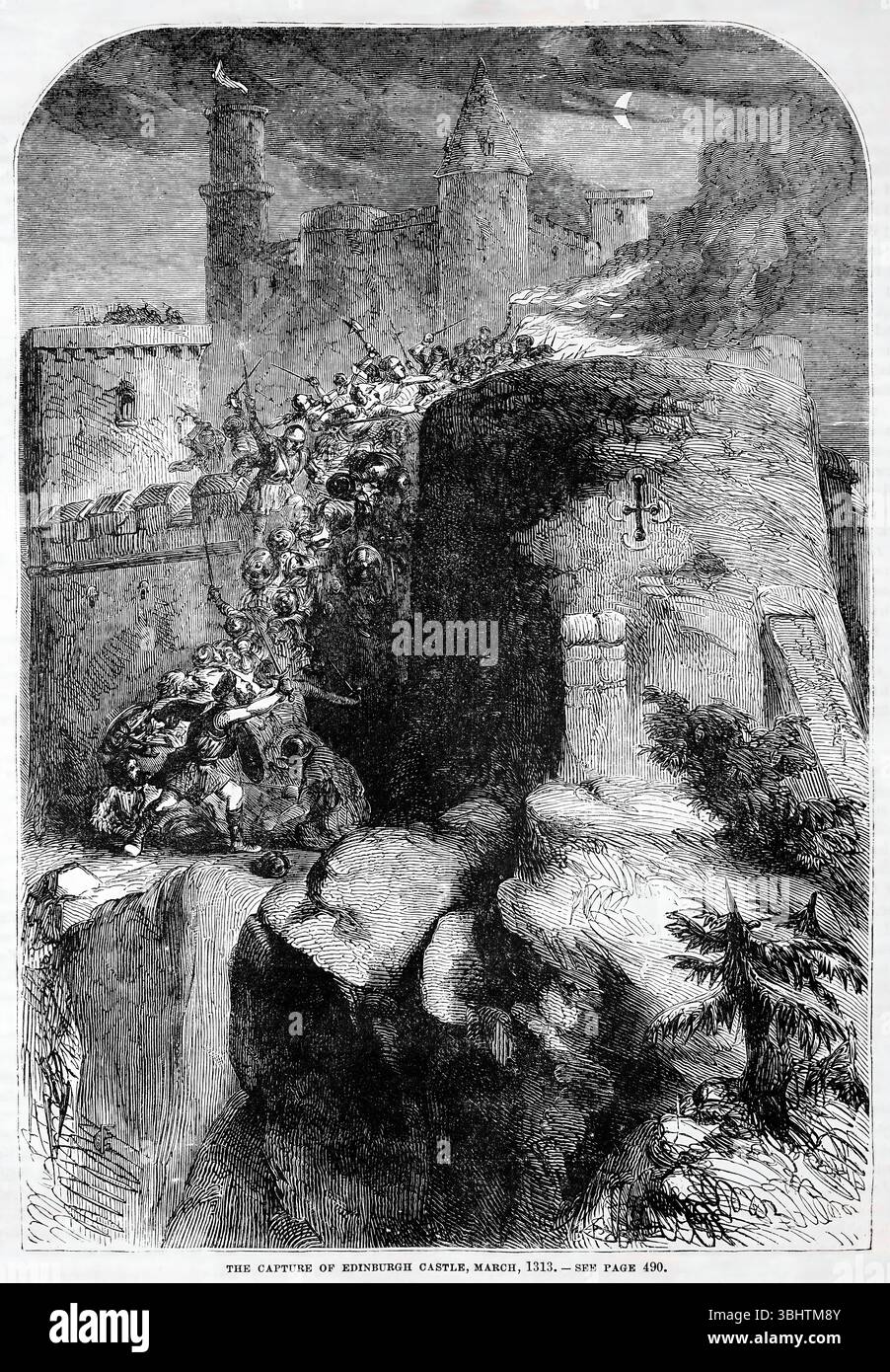 The capture of Edinburgh Castle by Thomas Randolph, 1st Earl of Moray ...