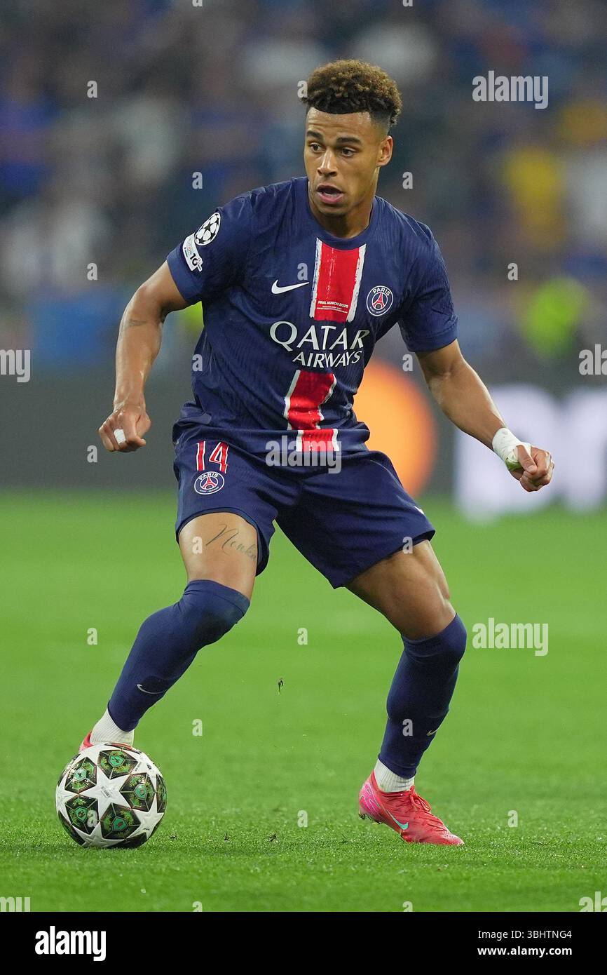 PSG's Desire Doue during the Uefa Champions League Final soccer match ...