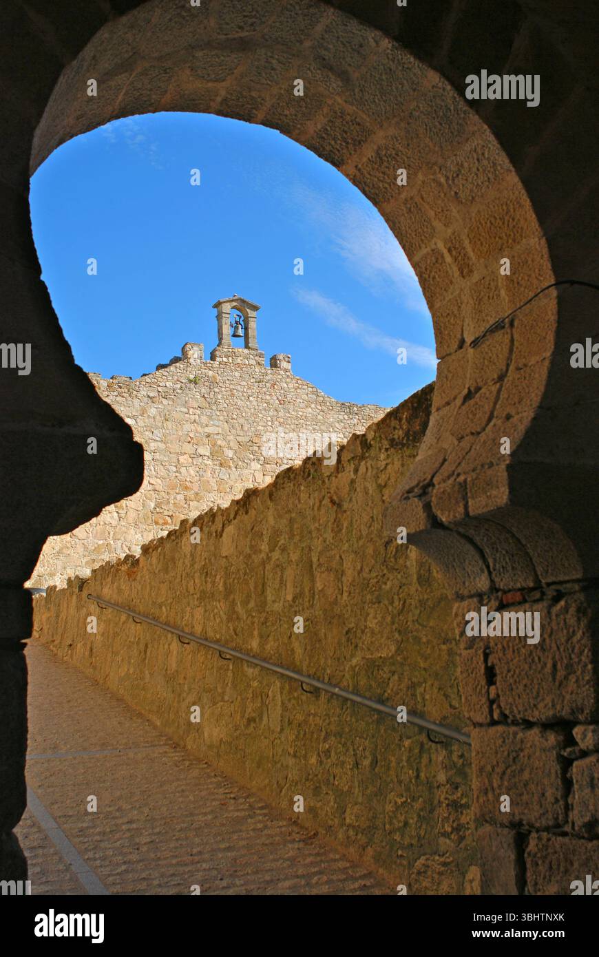 Architectural detail of arabic influences in the castle of Trujillo ...